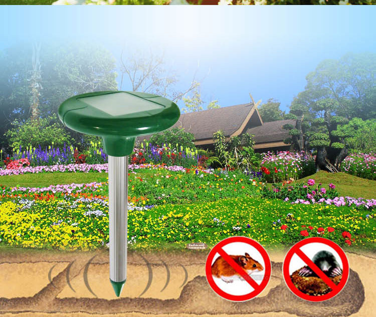AOSION® Outdoor Waterproof Frequency Conversion Solar Vole Repeller AN ...