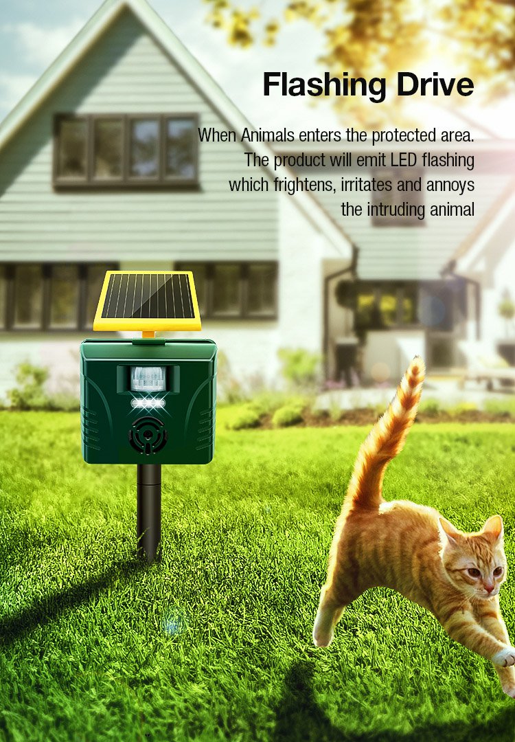 AOSION® Pir Detection Sonic Wave Animal Pigeons Birds Repellent AN-B040